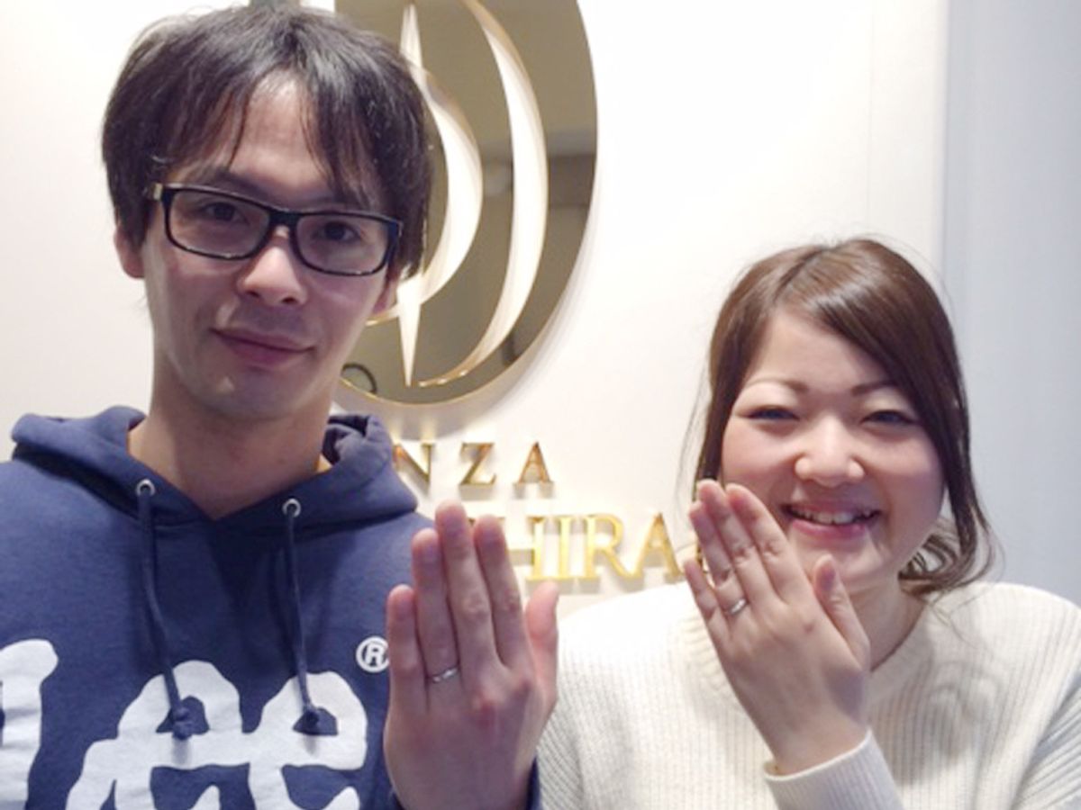 【K.S 様・A.K 様】リングに一目惚れしました_183銀座ダイヤモンドシライシ｜Ringraph(リングラフ)
