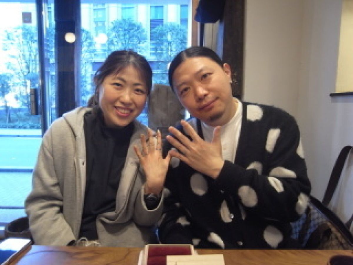【N様】自分達の想いのこもったリングが出来ました！！ichi(イチ)｜Ringraph(リングラフ)