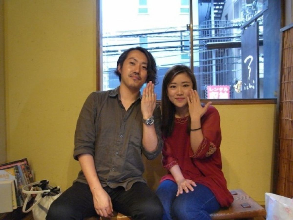 Y様【ichi(イチ)】ichiの鎚目っていいですよね♡ 〜ichi大阪店〜｜ 結婚指輪・婚約指輪の口コミならRingraph