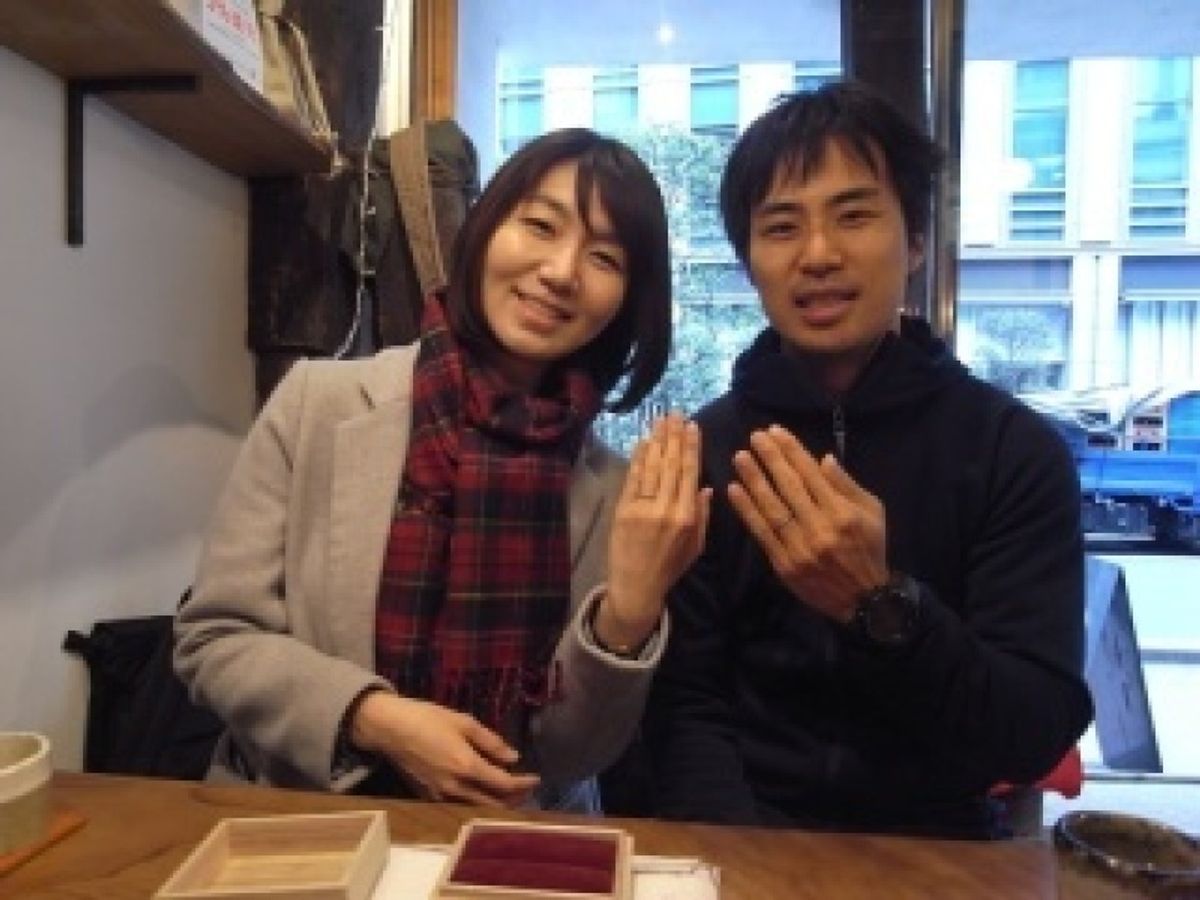 【K様】2人のイメージピッタリのデザインで大満足です！！〜銀座店〜ichi(イチ)｜Ringraph(リングラフ)