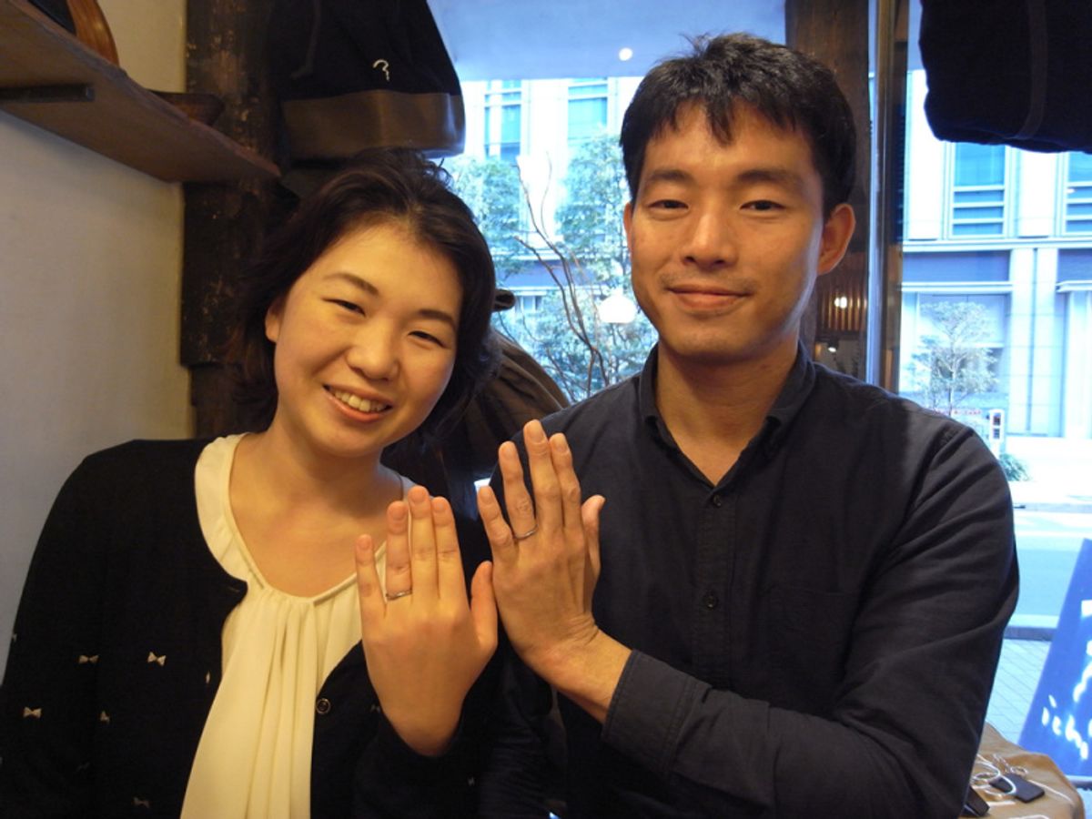 【H様】強い絆という意味を込めたくて手造りの鍛造の指輪を 〜ichi銀座店…ichi(イチ)｜Ringraph(リングラフ)