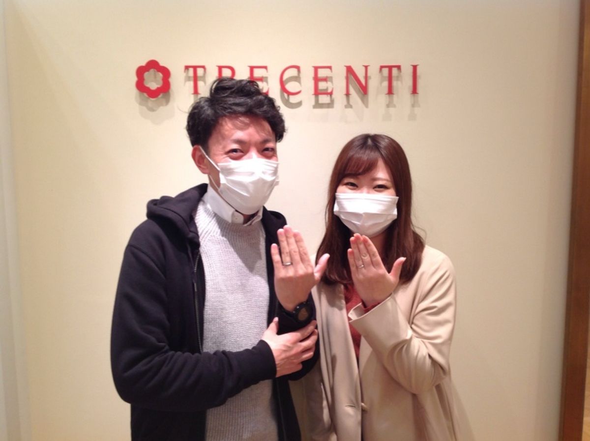 【O.K様・O.K様 】指輪の出来上がりを楽しみにしていますTRECENTI(トレセンテ)｜Ringraph(リングラフ)