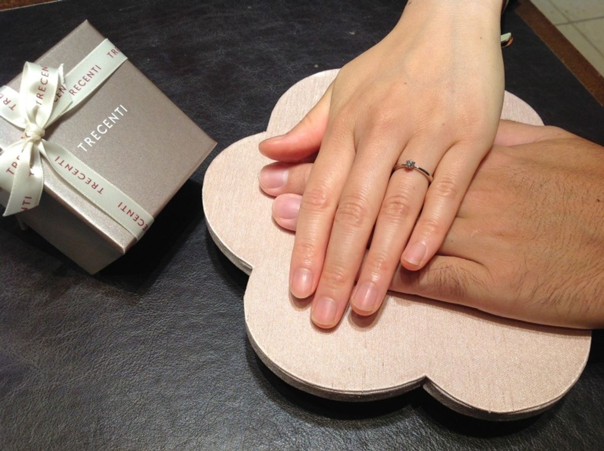 Y様【TRECENTI(トレセンテ)】ダイヤモンドが綺麗でした！｜ 結婚指輪・婚約指輪の口コミならRingraph