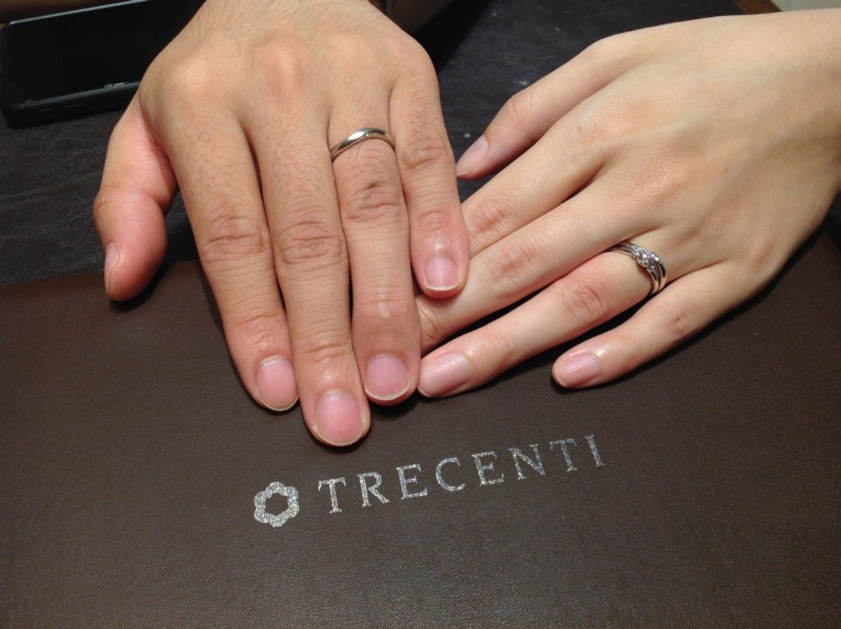 【T様＆E様】ダイヤの輝きが美しかったです！TRECENTI(トレセンテ)｜Ringraph(リングラフ)
