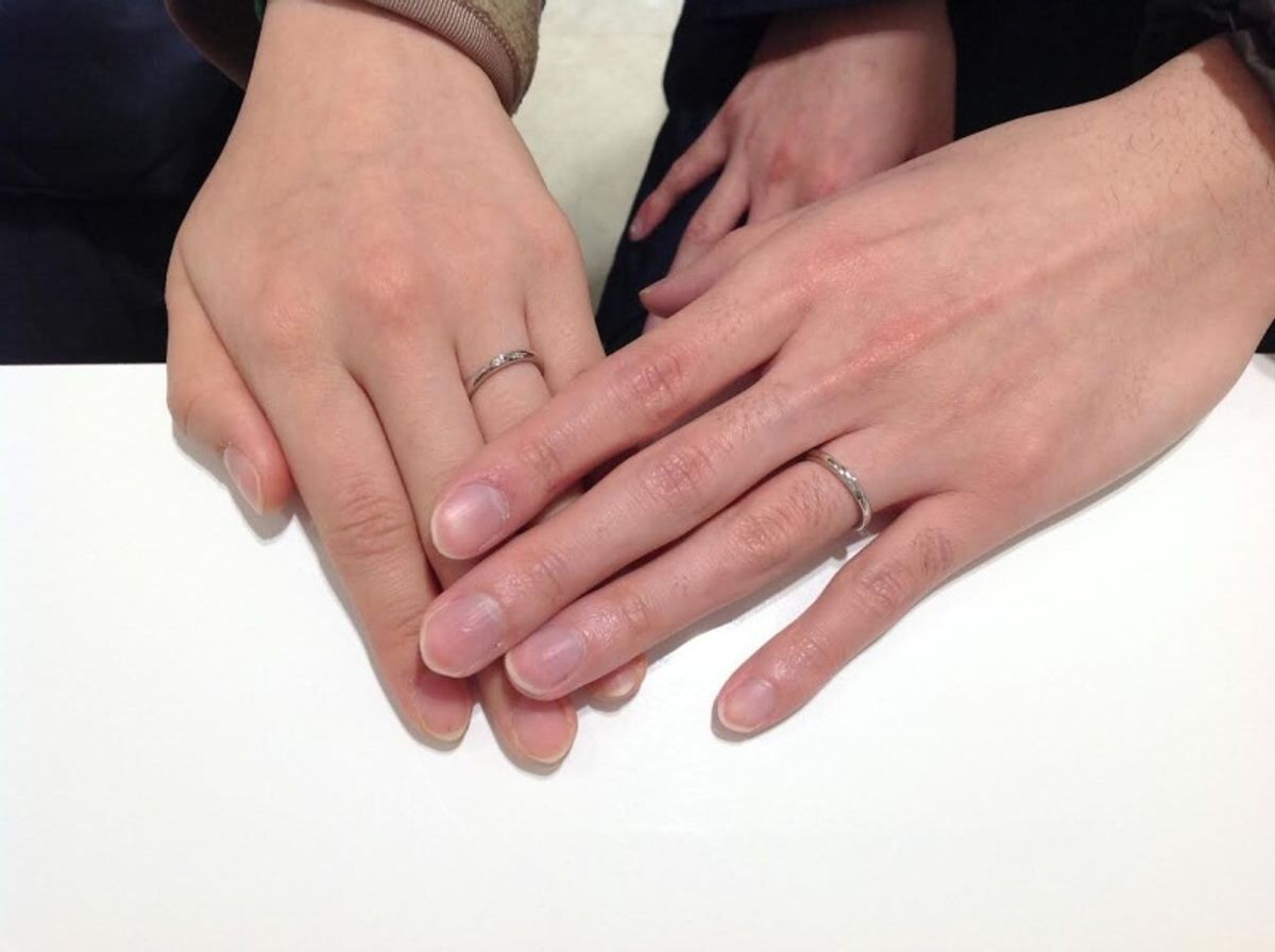 【F・K様 O・M様】シンプルなデザインに惹かれましたTRECENTI(トレセンテ)｜Ringraph(リングラフ)