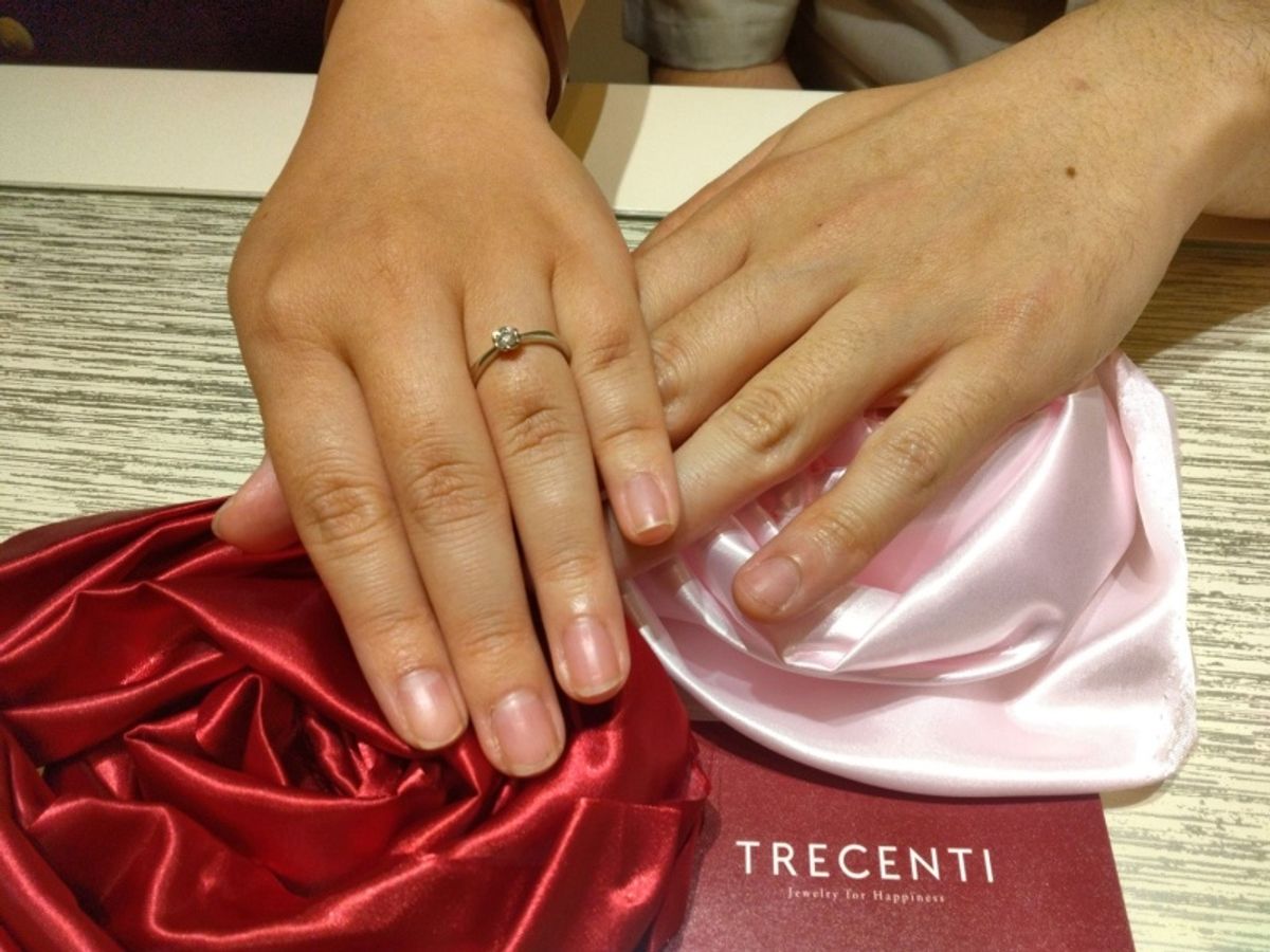 T様＆M様【TRECENTI(トレセンテ)】素敵なデザインが見つかりました！｜ 結婚指輪・婚約指輪の口コミならRingraph