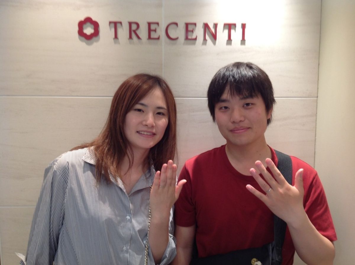 S様A様【TRECENTI(トレセンテ)】丁寧に教えていただきありがとうございま…｜ 結婚指輪・婚約指輪の口コミならRingraph