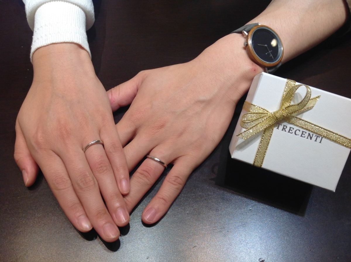 【S様＆M様】お気に入りの指輪をみつけました♪TRECENTI(トレセンテ)｜Ringraph(リングラフ)