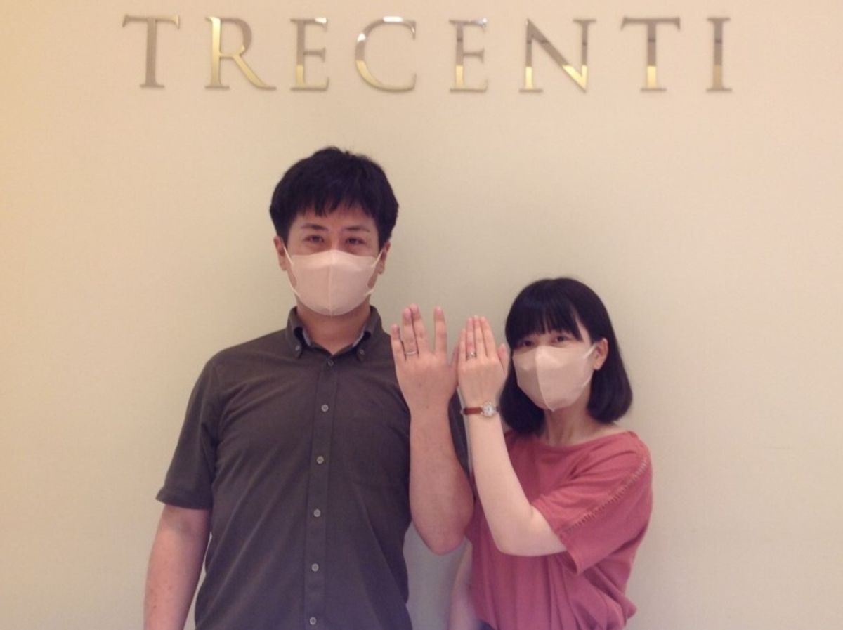 F様＆R様【TRECENTI(トレセンテ)】細かなデザインが素敵でした！｜ 結婚指輪・婚約指輪の口コミならRingraph