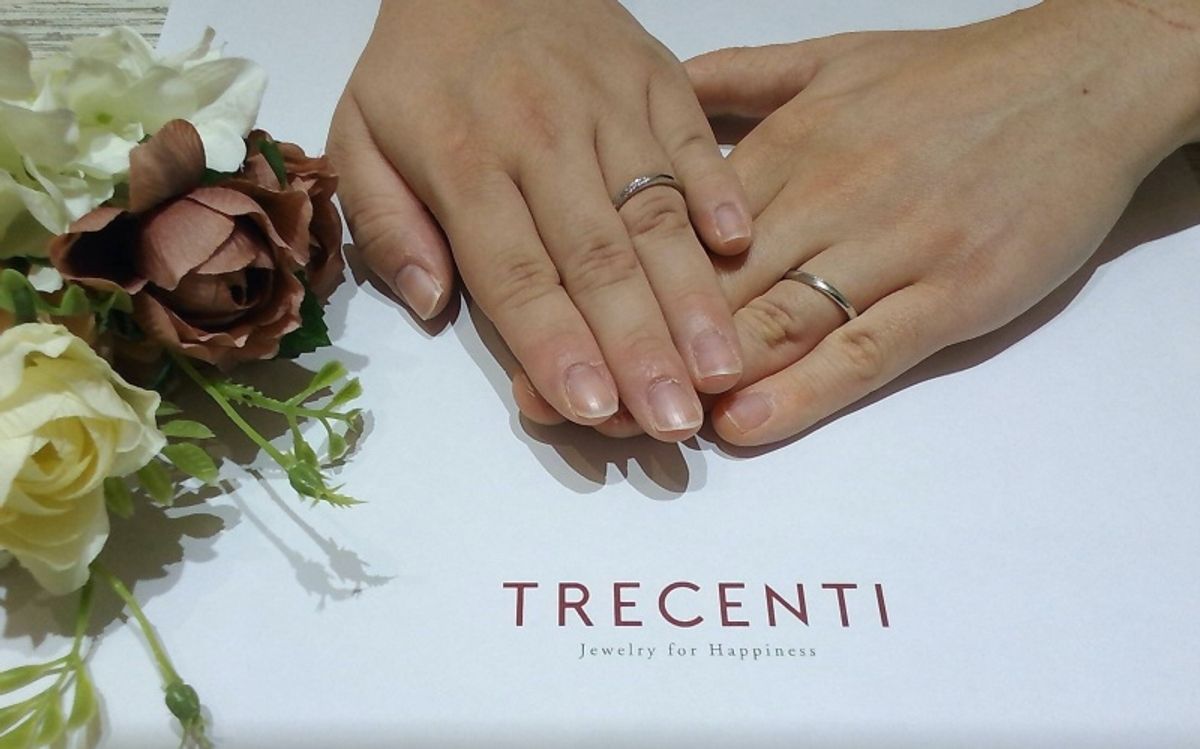 N様・W様【TRECENTI(トレセンテ)】つけ心地とデザインに惹かれました！｜ 結婚指輪・婚約指輪の口コミならRingraph