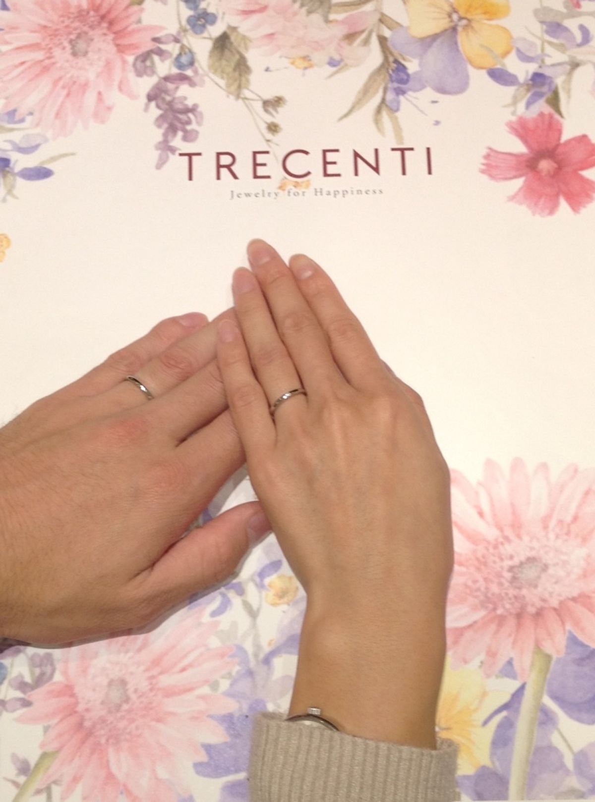 T様 N様【TRECENTI(トレセンテ)】高級感のあるプラチナリング｜ 結婚指輪・婚約指輪の口コミならRingraph