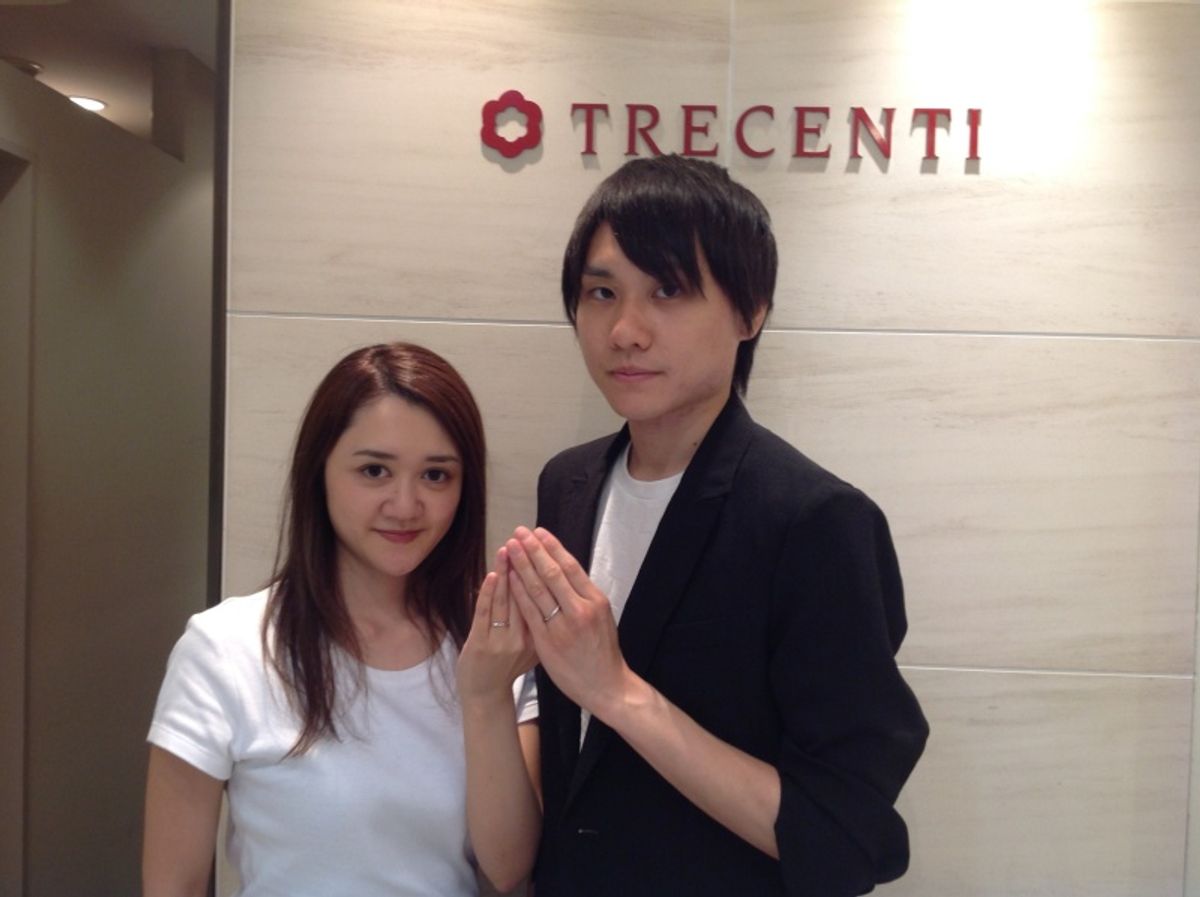 E様C様【TRECENTI(トレセンテ)】急な時間変更にも快く対応して下さりとて…｜ 結婚指輪・婚約指輪の口コミならRingraph