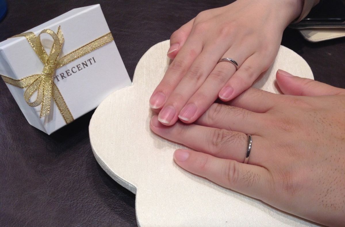 【K様＆H様】シンプルで着け心地が良かった。TRECENTI(トレセンテ)｜Ringraph(リングラフ)