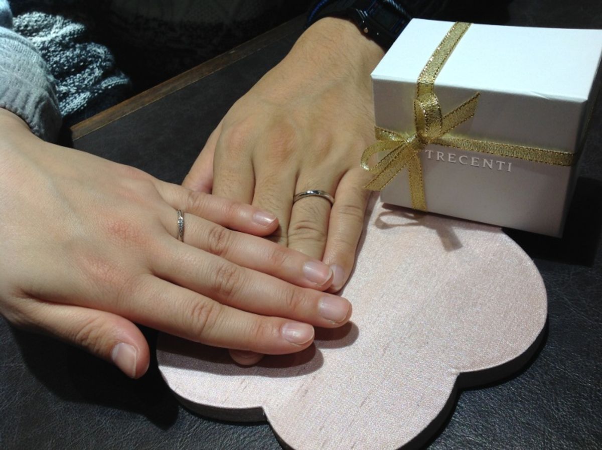 T様【TRECENTI(トレセンテ)】素敵な指輪に出会えたと思います。｜ 結婚指輪・婚約指輪の口コミならRingraph