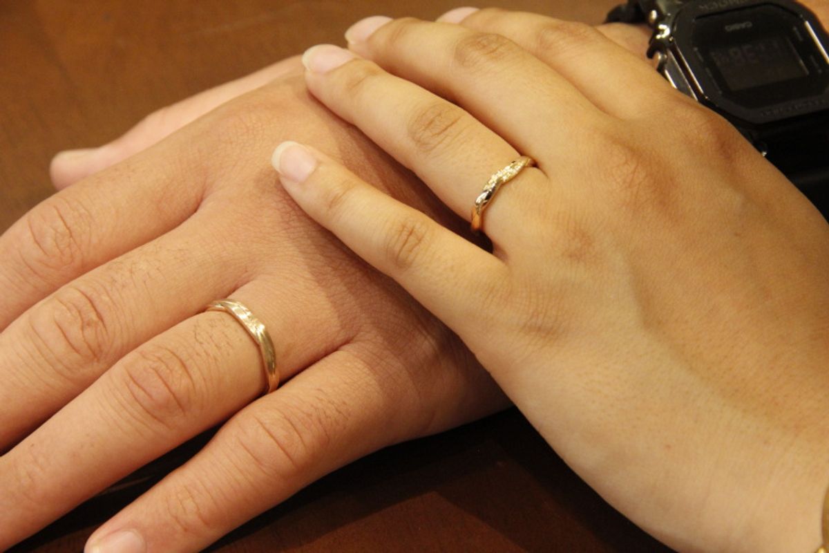 Mさま&Yさま【雅-miyabi- 】とても良い色で大満足です。｜ 結婚指輪・婚約指輪の口コミならRingraph