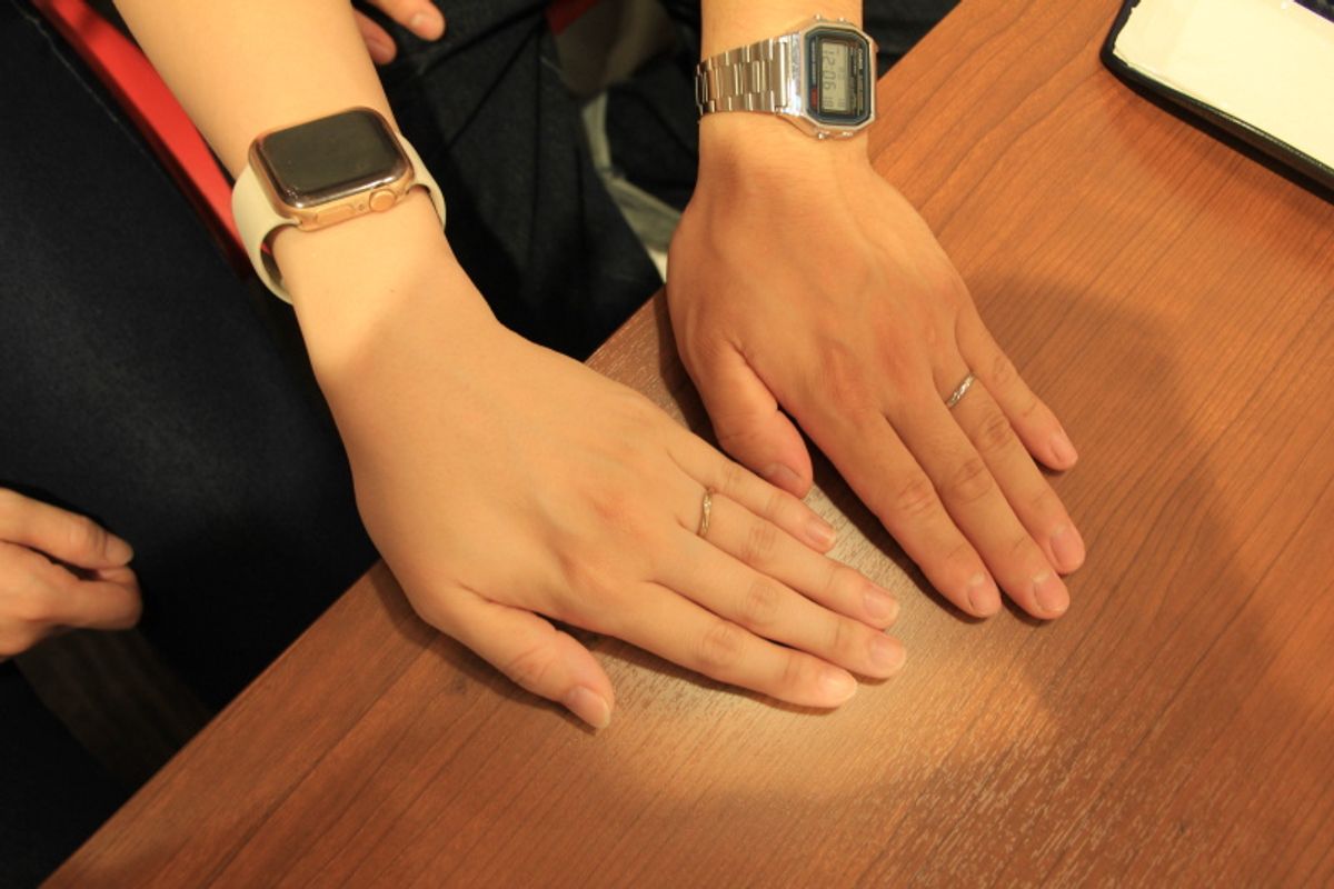 K様＆S様【雅-miyabi- 】この色だけはゆずれなくなりました。｜ 結婚指輪・婚約指輪の口コミならRingraph