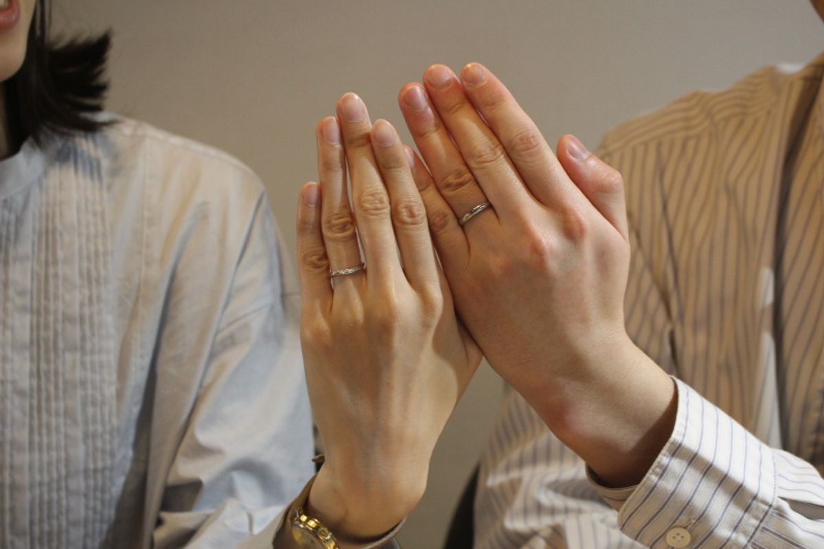 K様・T様【雅-miyabi- 】素敵なデザインの指輪に出逢えました!｜ 結婚指輪・婚約指輪の口コミならRingraph