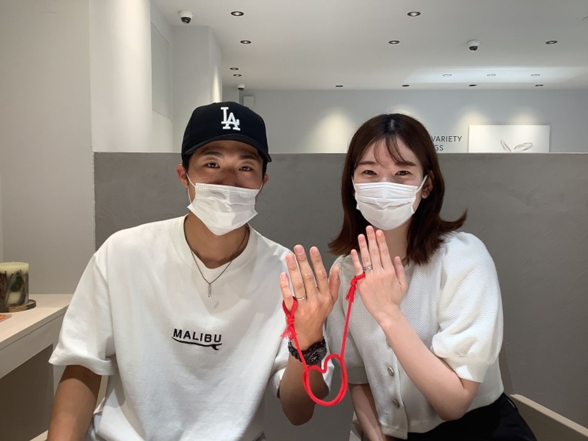 K様＆S様【BIJOUPIKO(ビジュピコ)】【宮崎店】来店するたびに笑顔｜ 結婚指輪・婚約指輪の口コミならRingraph