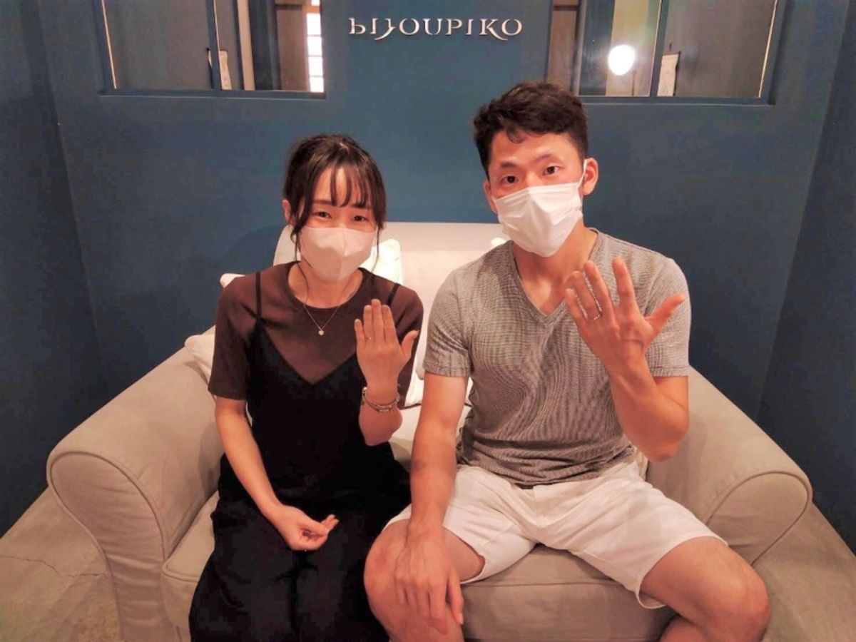 康平様♡美穂様【BIJOUPIKO(ビジュピコ)】【小倉店】大満足です♡｜ 結婚指輪・婚約指輪の口コミならRingraph
