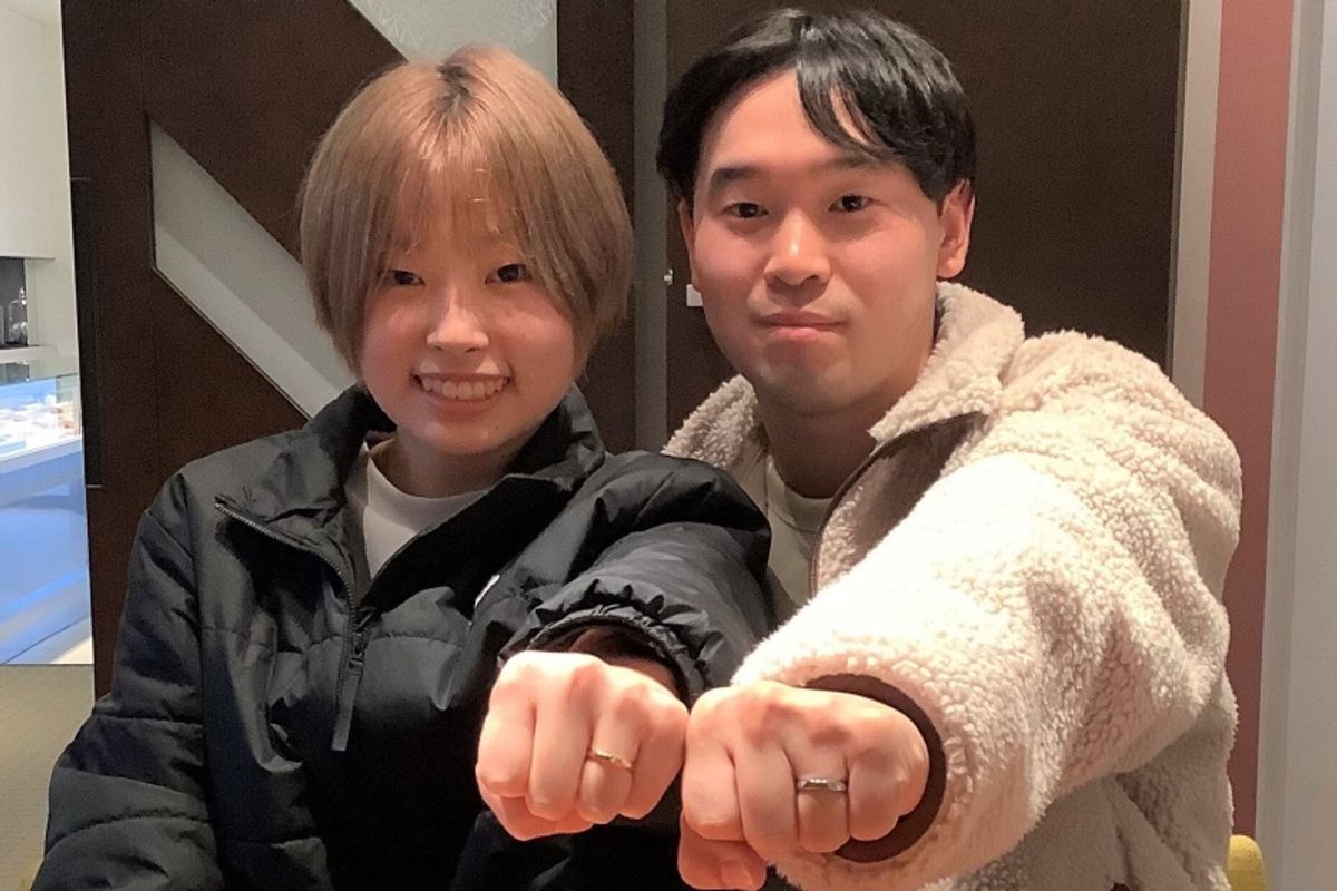 Y様＆R様【BIJOUPIKO(ビジュピコ)】【福井店】一目ぼれ♡｜ 結婚指輪・婚約指輪の口コミならRingraph