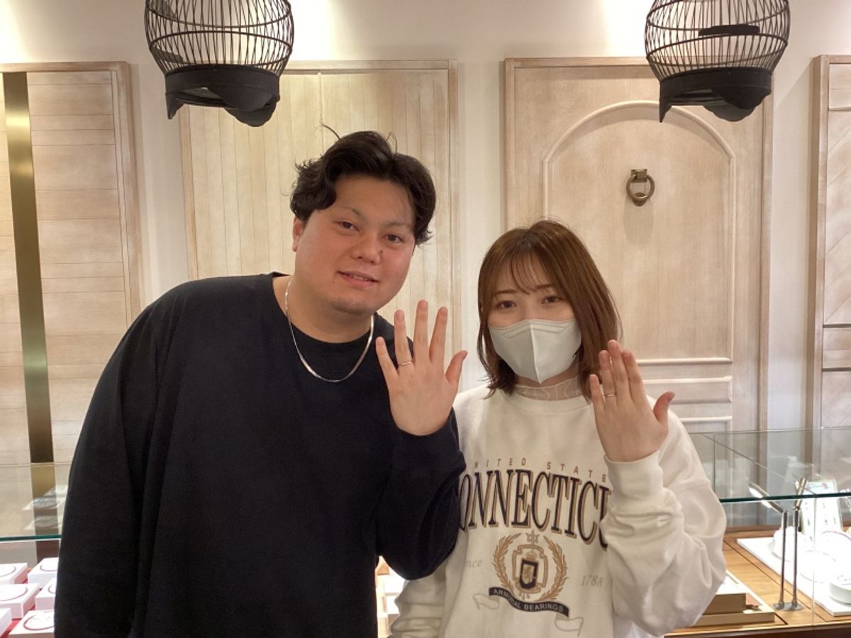 W様＆M様【BIJOUPIKO(ビジュピコ)】【福岡店】とても満足なお買い物！｜ 結婚指輪・婚約指輪の口コミならRingraph