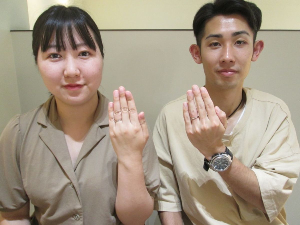 H様&H様【BIJOUPIKO(ビジュピコ)】【熊本店】巴の「和」モチーフの感…｜ 結婚指輪・婚約指輪の口コミならRingraph