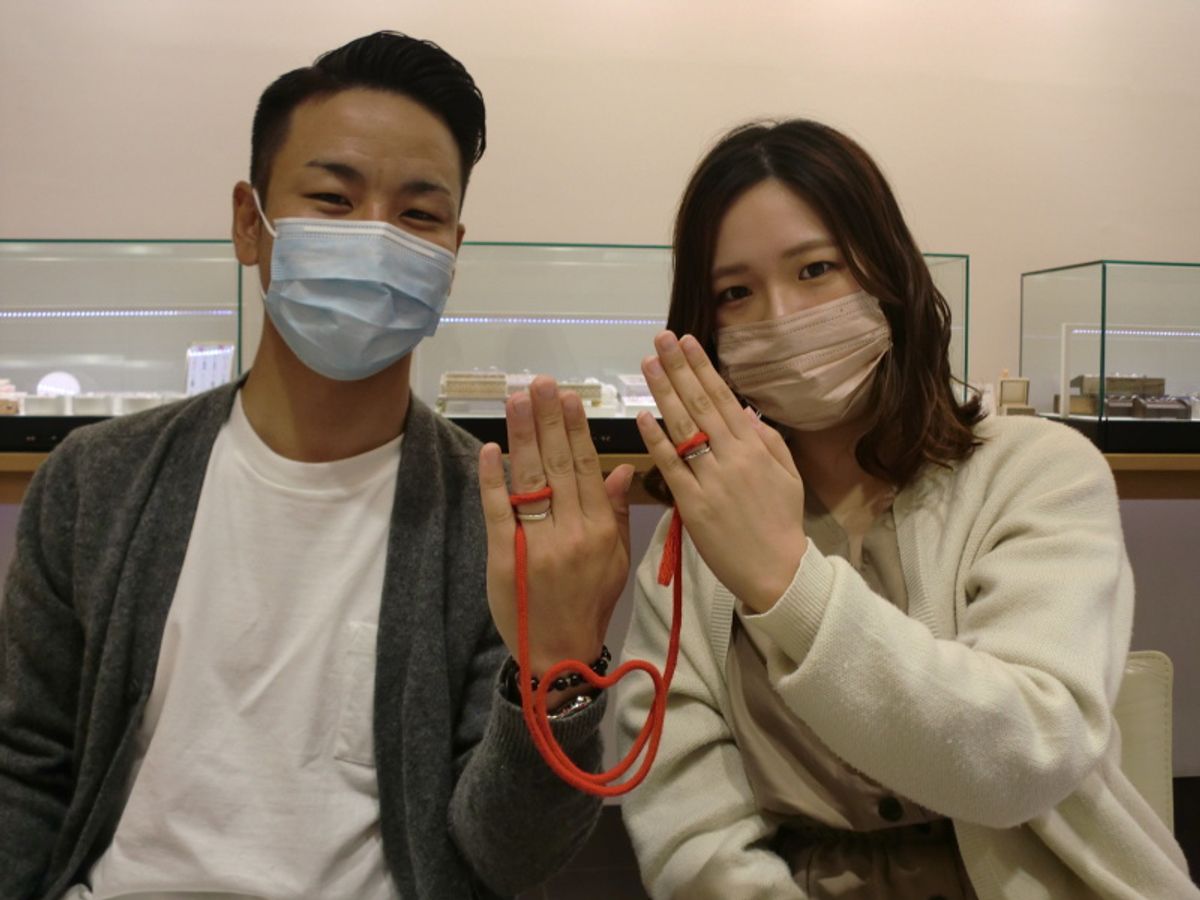 T様＆C様【BIJOUPIKO(ビジュピコ)】【長崎店】自分達だけの素敵なデザイン｜ 結婚指輪・婚約指輪の口コミならRingraph