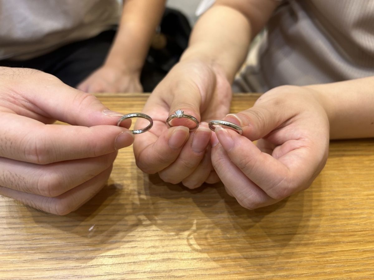 O.J様＆O.K様【BIJOUPIKO(ビジュピコ)】【なんばパークス店】わかりやすく…｜ 結婚指輪・婚約指輪の口コミならRingraph