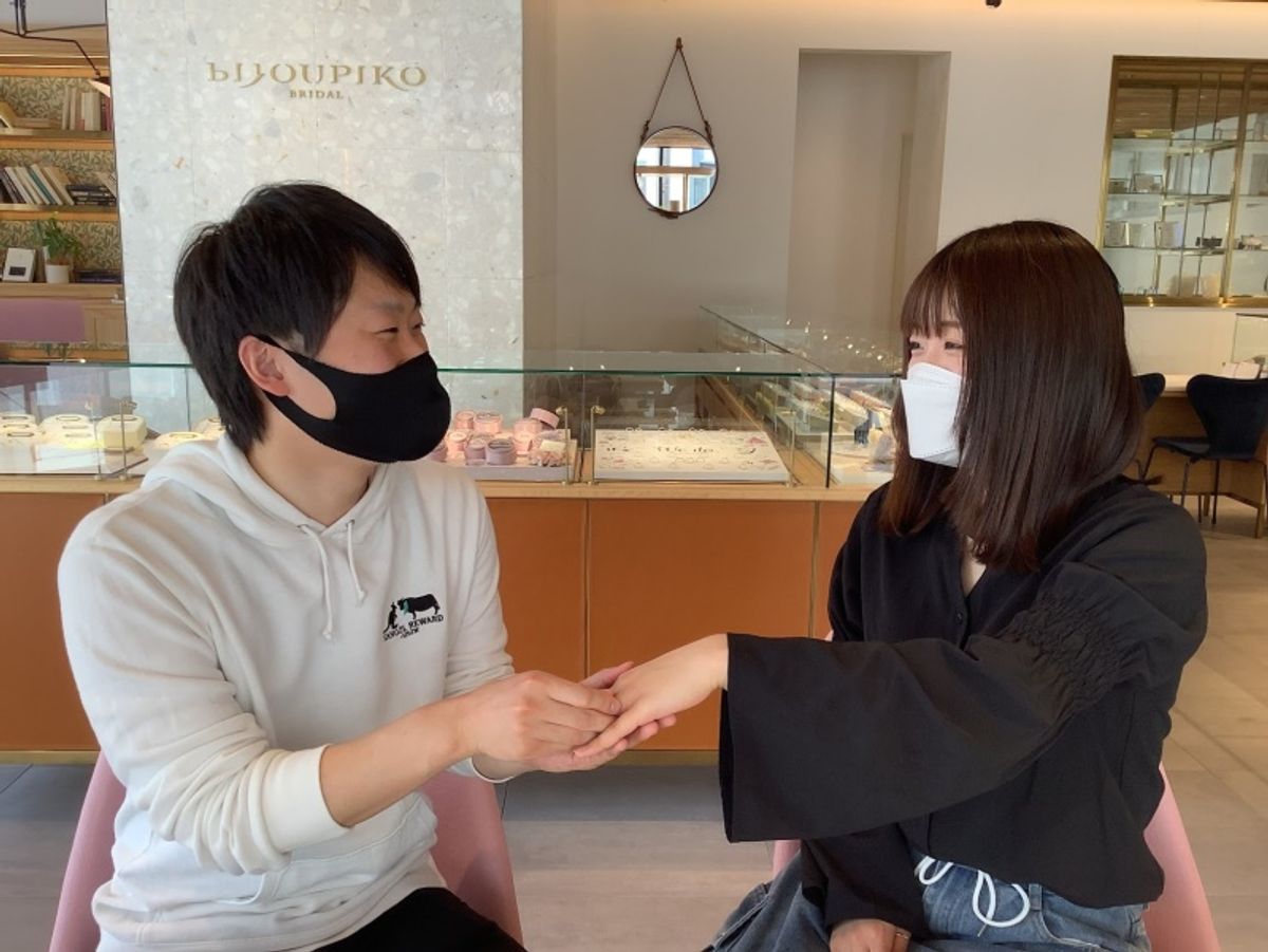 Y様♡S様【BIJOUPIKO(ビジュピコ)】【松本店】楽しい時間でした♪｜ 結婚指輪・婚約指輪の口コミならRingraph