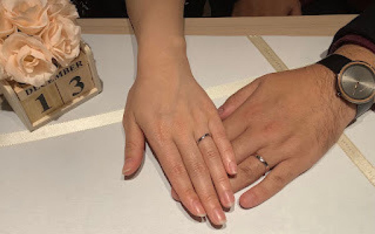 K様＆S様【BIJOUPIKO(ビジュピコ)】【宮崎店】2人が納得いく素敵な指輪｜ 結婚指輪・婚約指輪の口コミならRingraph