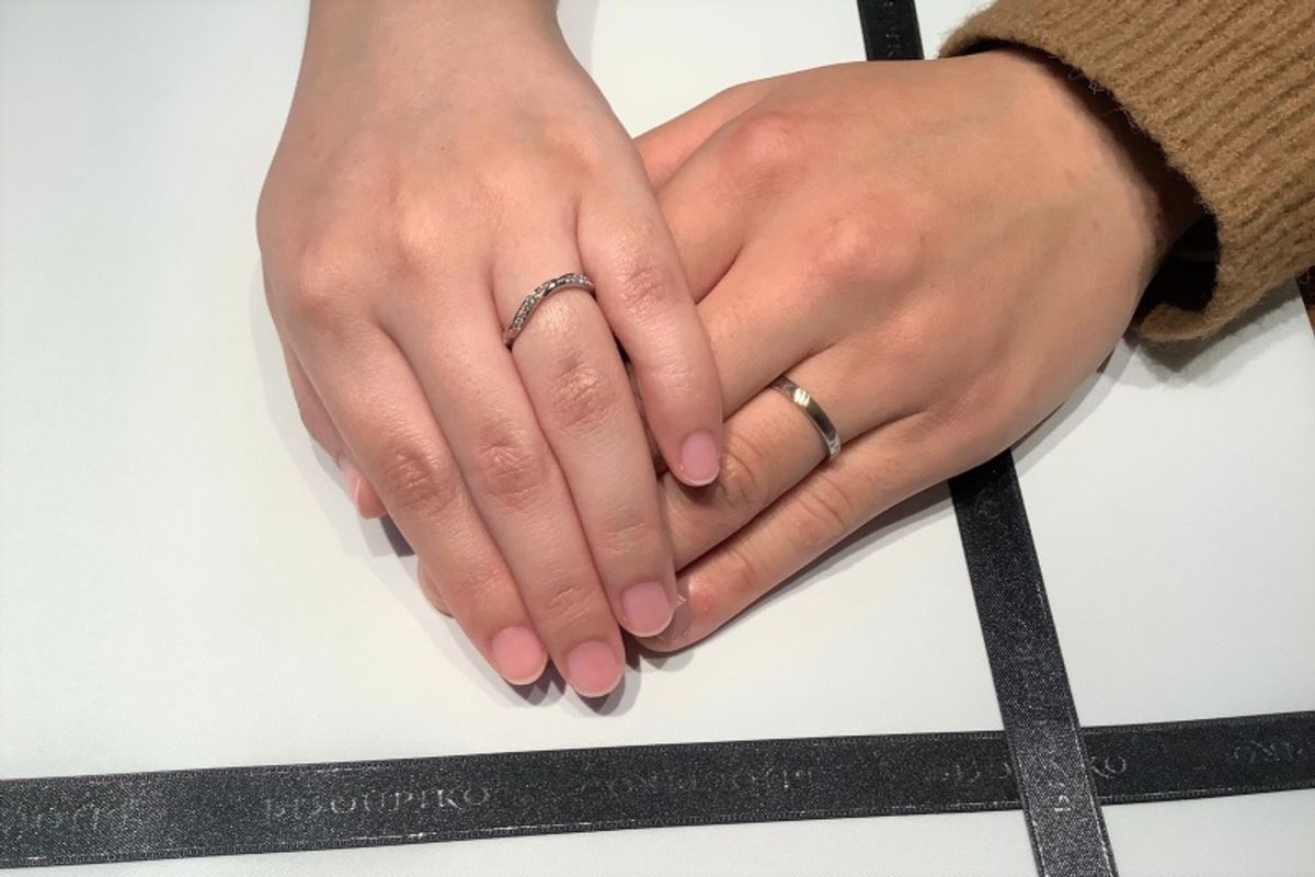 K様＆R様【BIJOUPIKO(ビジュピコ)】【福井店】デザイン重視で選びました。｜ 結婚指輪・婚約指輪の口コミならRingraph