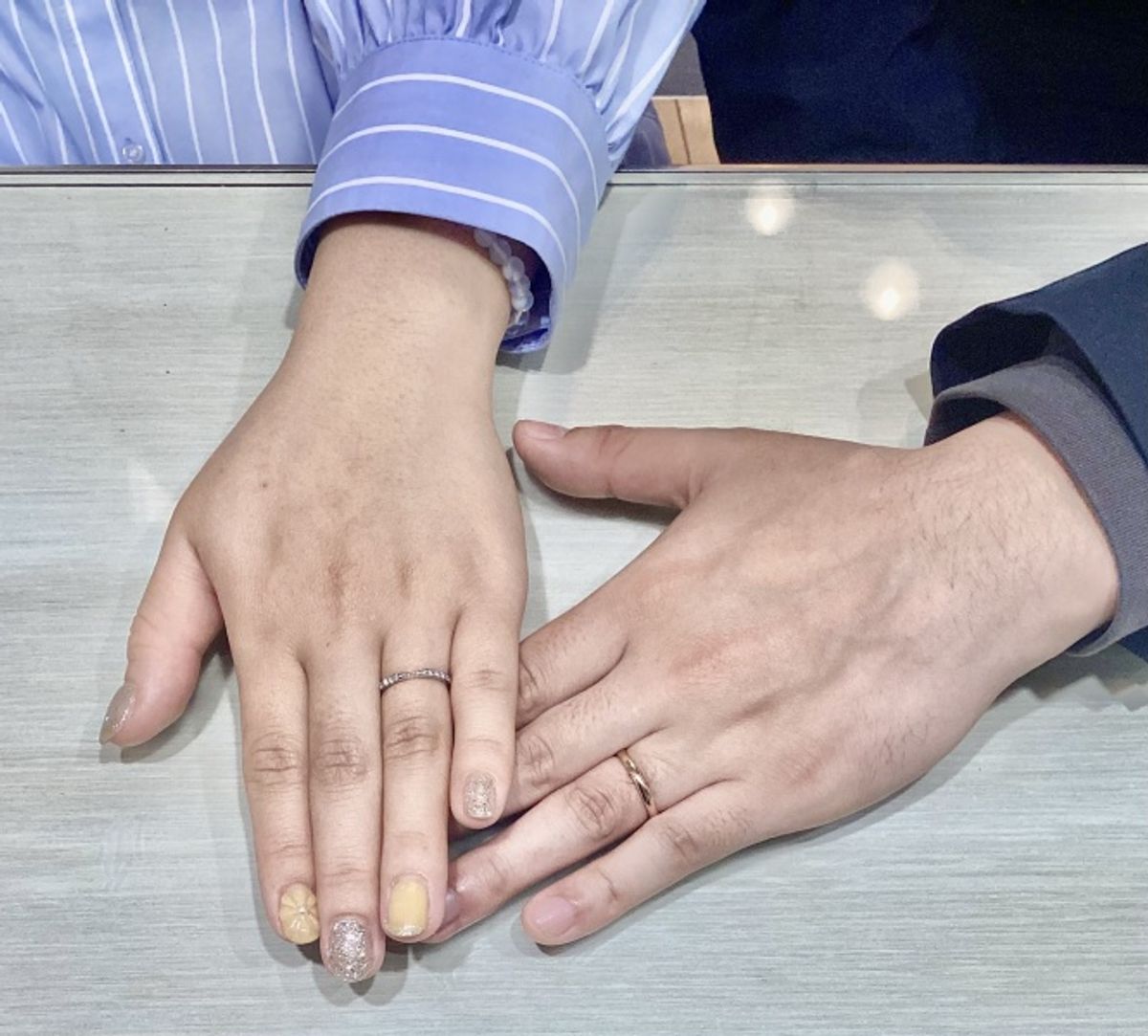S様＆K様【BIJOUPIKO(ビジュピコ)】綺麗で肌に馴染むリングになりました。｜ 結婚指輪・婚約指輪の口コミならRingraph