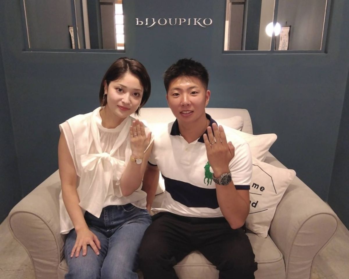 K様♡Y様【BIJOUPIKO(ビジュピコ)】【小倉店】楽しく選べた！｜ 結婚指輪・婚約指輪の口コミならRingraph