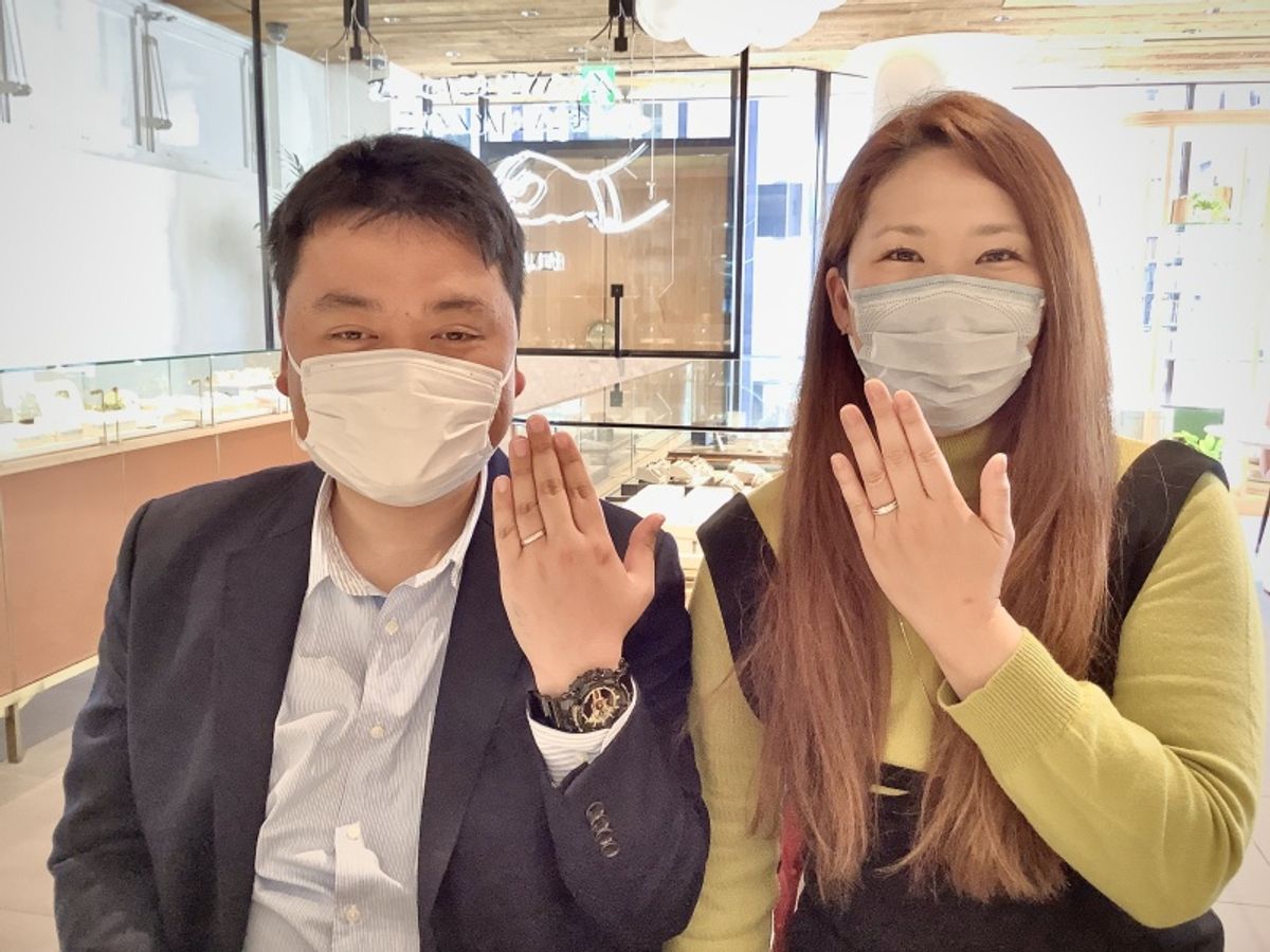 H様♡A様【BIJOUPIKO(ビジュピコ)】【松本店】想像していた通りの仕上がり…｜ 結婚指輪・婚約指輪の口コミならRingraph