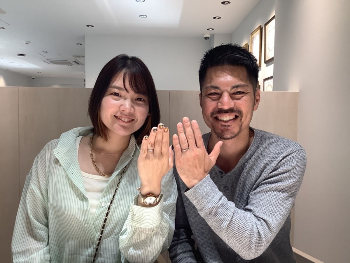 K様＆Y様【BIJOUPIKO(ビジュピコ)】【宮崎店】シンプルかつこだわりのある…｜ 結婚指輪・婚約指輪の口コミならRingraph