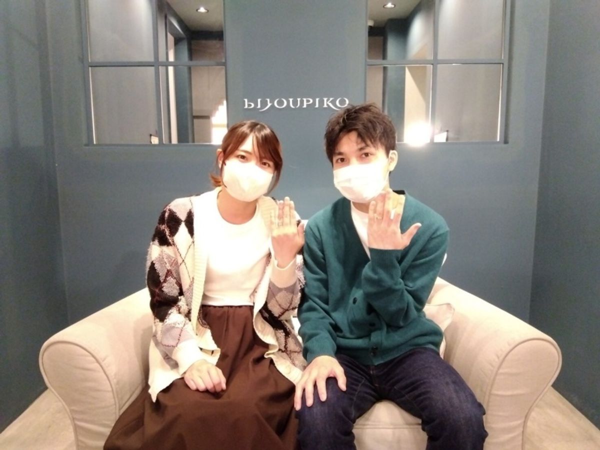 Y様♡C様【BIJOUPIKO(ビジュピコ)】【小倉店】一番に気に入りました！｜ 結婚指輪・婚約指輪の口コミならRingraph