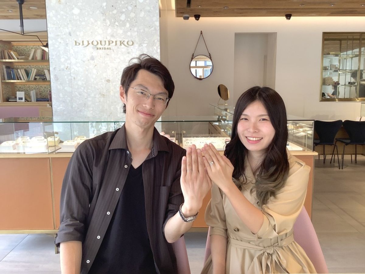 T様♡Y様【BIJOUPIKO(ビジュピコ)】【松本店】大満足です！｜ 結婚指輪・婚約指輪の口コミならRingraph