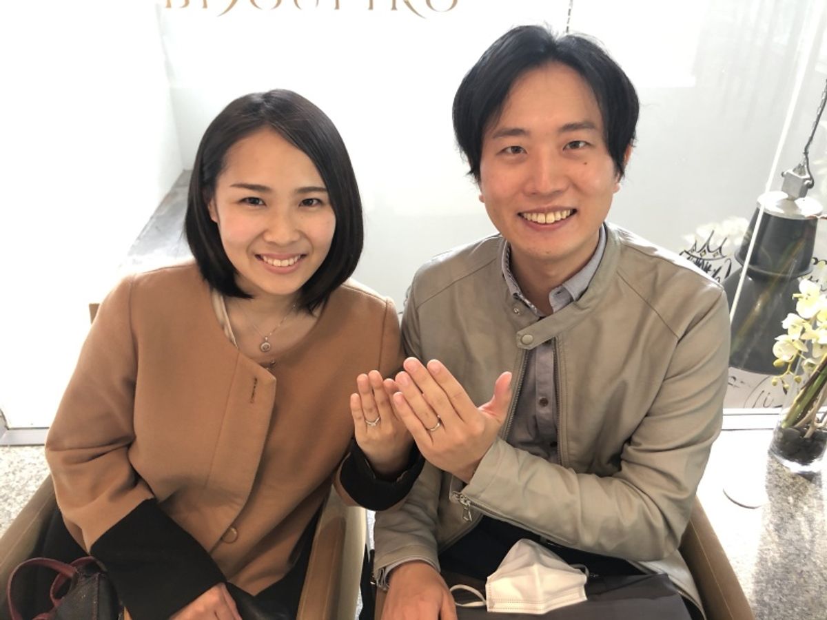 M様＆H様【BIJOUPIKO(ビジュピコ)】【神戸店】これからもずっと大切にさせ…｜ 結婚指輪・婚約指輪の口コミならRingraph