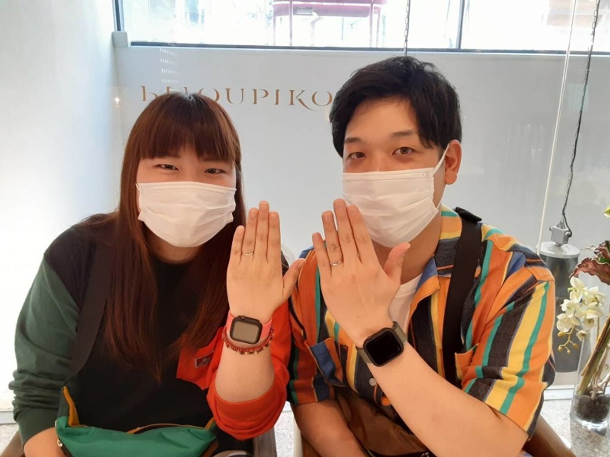 S様＆K様【BIJOUPIKO(ビジュピコ)】【神戸店】理想通りのリングが見つかり…｜ 結婚指輪・婚約指輪の口コミならRingraph