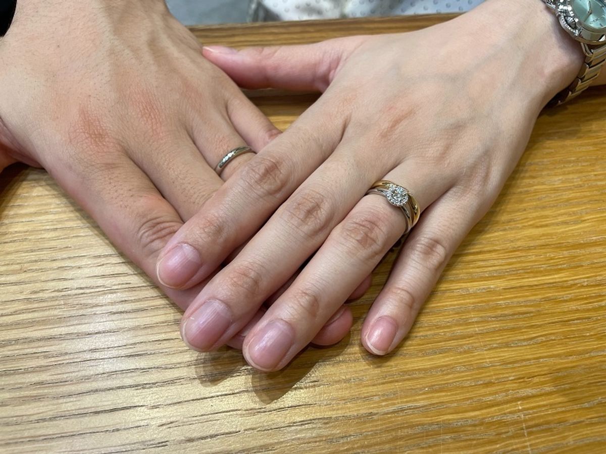 Y.M様＆Y.N様【BIJOUPIKO(ビジュピコ)】【なんばパークス店】気に入った！｜ 結婚指輪・婚約指輪の口コミならRingraph