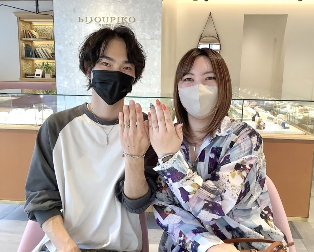 K様♡M様【BIJOUPIKO(ビジュピコ)】【松本店】2人が気に入ったデザインの指…｜ 結婚指輪・婚約指輪の口コミならRingraph