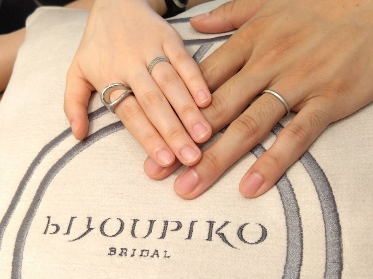 N様♡Y様【BIJOUPIKO(ビジュピコ)】【小倉店】素敵なリングを見つけられた！｜ 結婚指輪・婚約指輪の口コミならRingraph