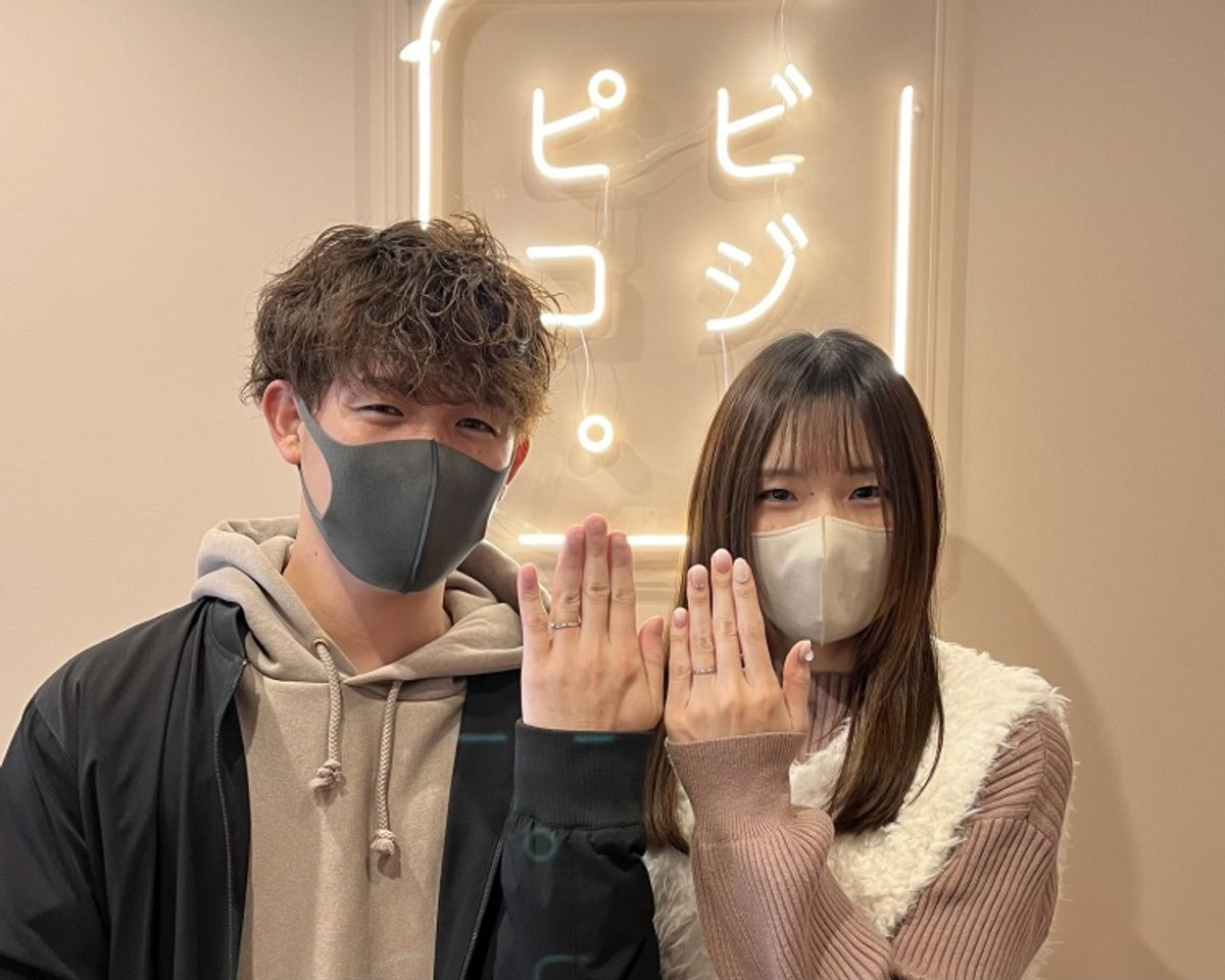 K様＆Y様【BIJOUPIKO(ビジュピコ)】【鳥取店】とても素敵な指輪に巡り合う…｜ 結婚指輪・婚約指輪の口コミならRingraph