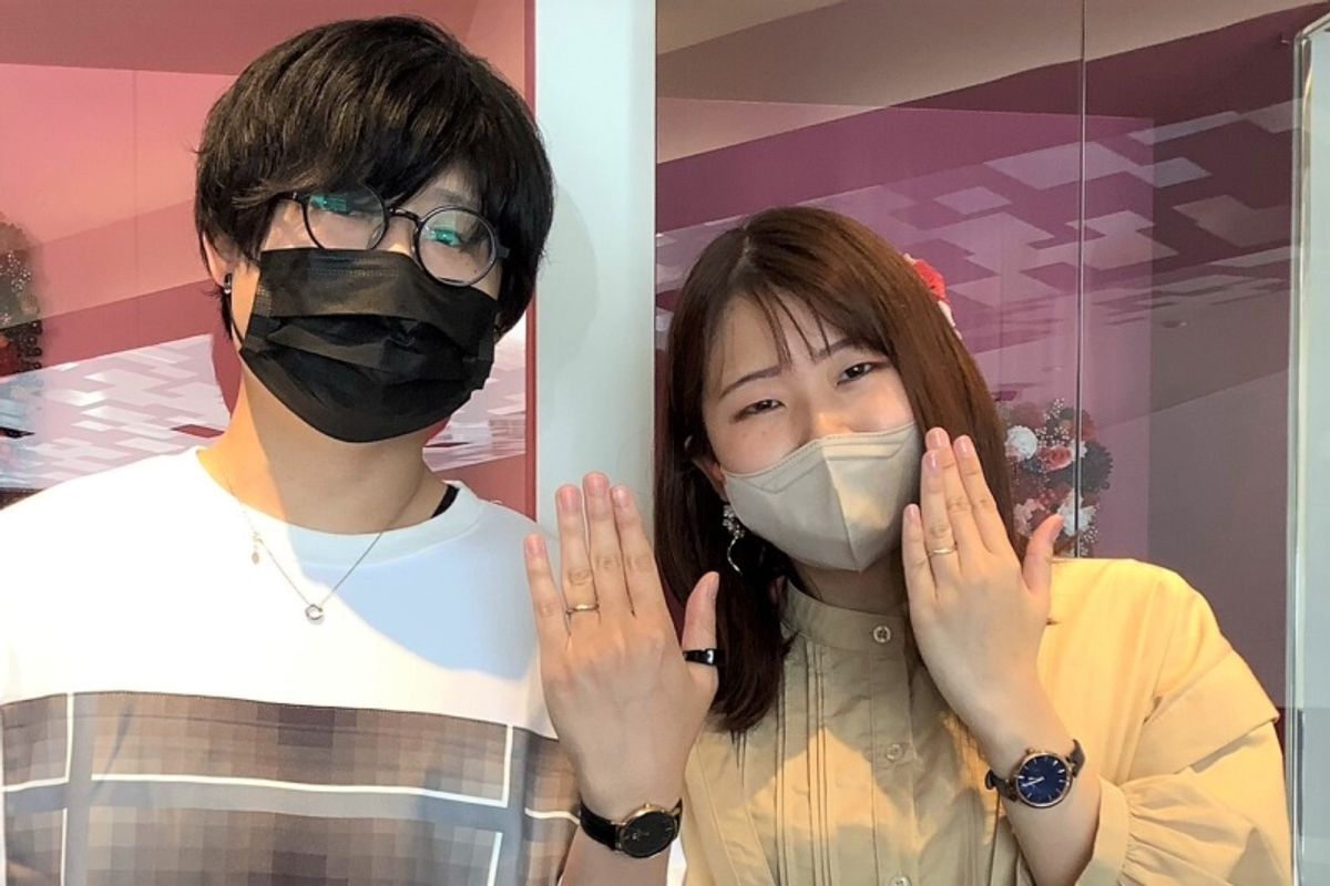 M.T様＆E.T様【BIJOUPIKO(ビジュピコ)】【福井店】とても綺麗な仕上がりで…｜ 結婚指輪・婚約指輪の口コミならRingraph
