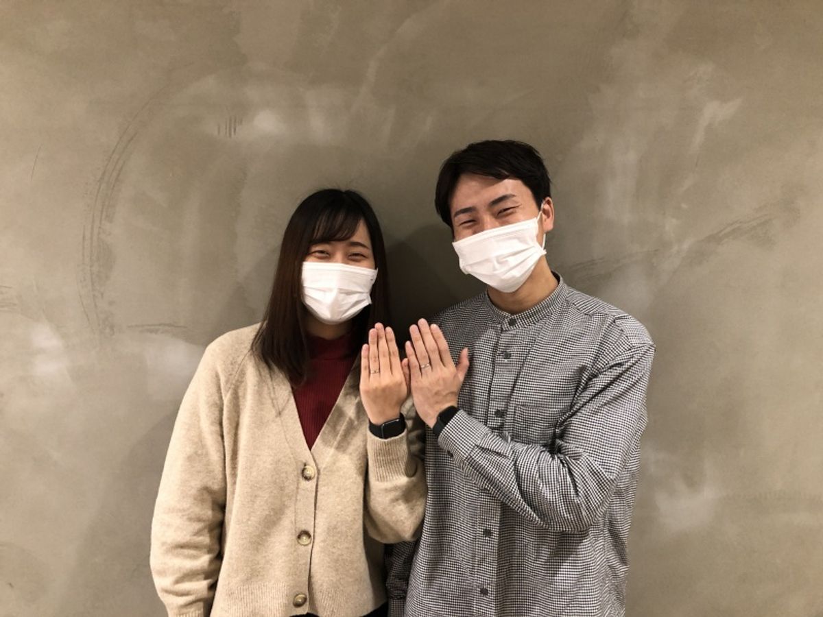K.T様＆E.K様【BIJOUPIKO(ビジュピコ)】【なんばパークス店】笑顔で丁寧な…｜ 結婚指輪・婚約指輪の口コミならRingraph