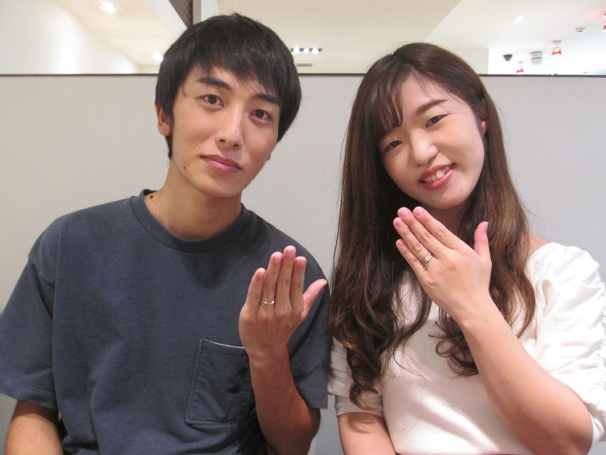 N様＆A様【BIJOUPIKO(ビジュピコ)】【熊本店】種類が多くて選ぶのが楽しか…｜ 結婚指輪・婚約指輪の口コミならRingraph