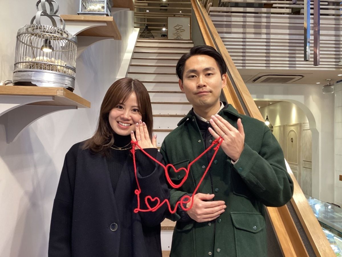 E様＆H様【BIJOUPIKO(ビジュピコ)】【福岡店】運命のリングに出会えた！｜ 結婚指輪・婚約指輪の口コミならRingraph
