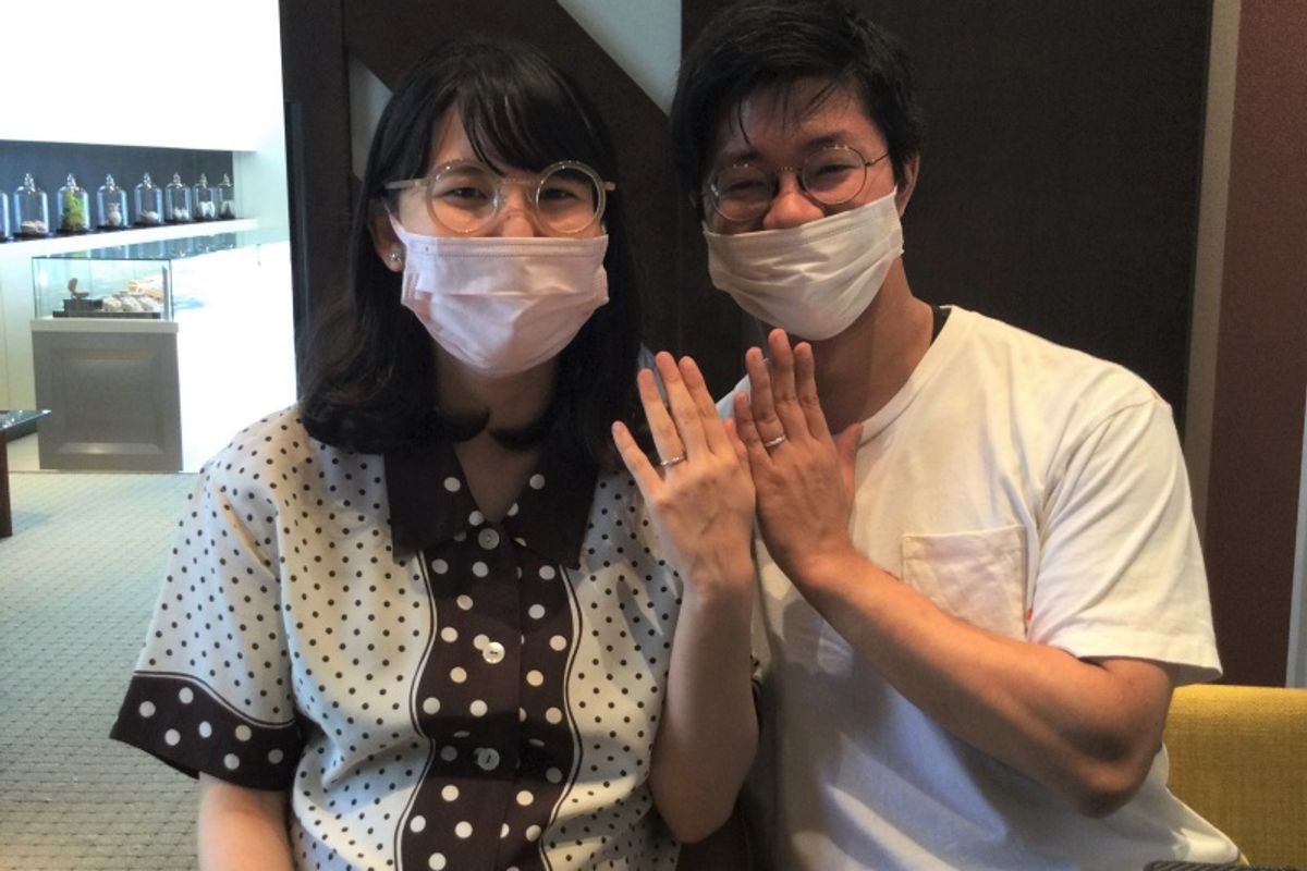 Y・U様＆S・U様【BIJOUPIKO(ビジュピコ)】【福井店】記念になりました｜ 結婚指輪・婚約指輪の口コミならRingraph