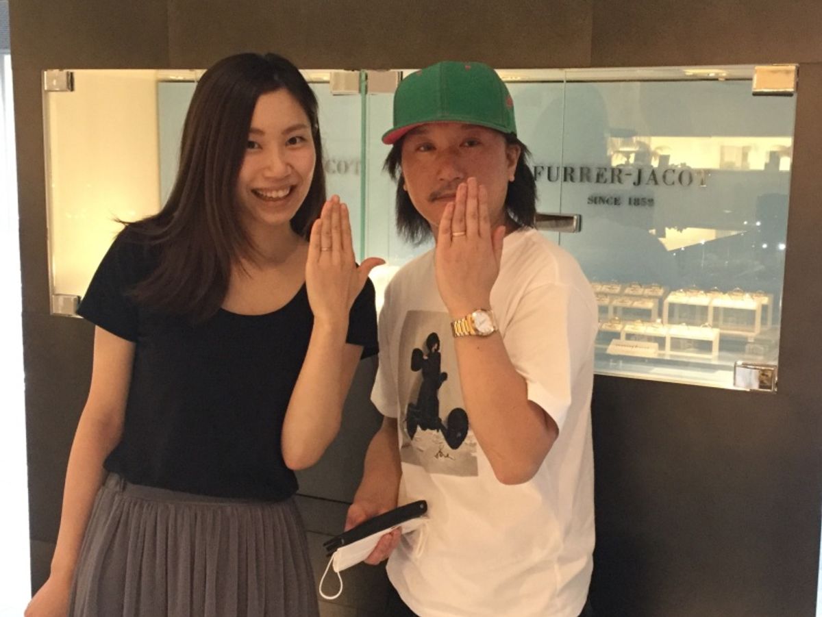 Y♡S様&T♡S様【BIJOUPIKO(ビジュピコ)】【京都店】一目惚れでした！｜ 結婚指輪・婚約指輪の口コミならRingraph