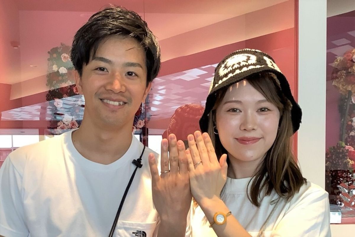 T様＆K様【BIJOUPIKO(ビジュピコ)】【福井店】2人とも納得するデザインに…｜ 結婚指輪・婚約指輪の口コミならRingraph